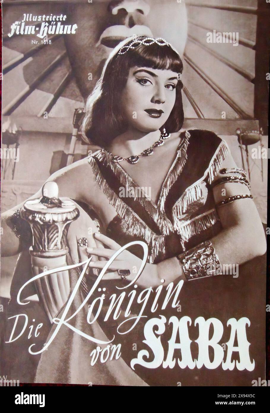 QUEEN OF SHEBA, THE 001 - Vintage German Movie Poster Stock Photo - Alamy