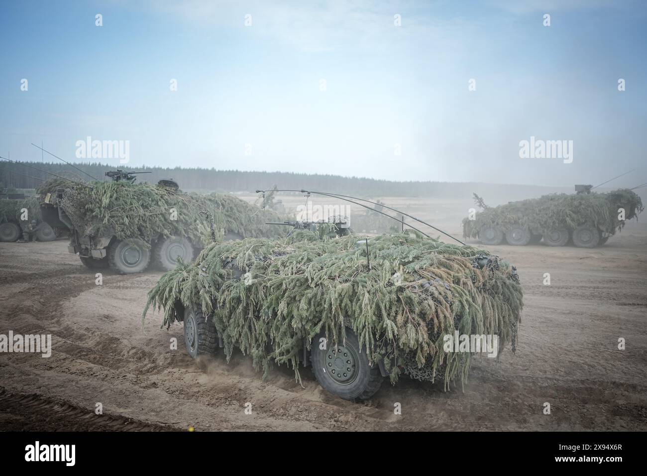 Pabrade, Lithuania. 29th May, 2024. Vehicles from the Bundeswehr and ...