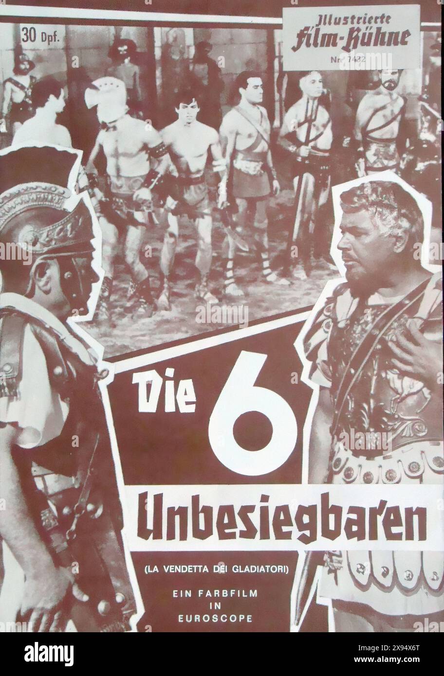 REVENGE OF THE GLADIATORS 006 - Vintage German Movie Poster Stock Photo ...