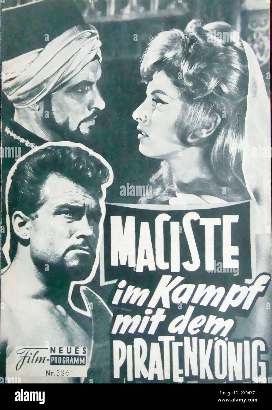 SAMSON AGAINST THE SHEIK (1962) 007 - Vintage German Movie Poster Stock ...
