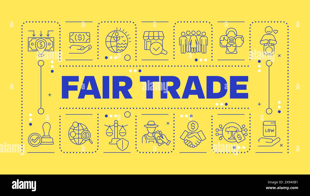 Fair trade yellow word concept Stock Vector Image & Art - Alamy
