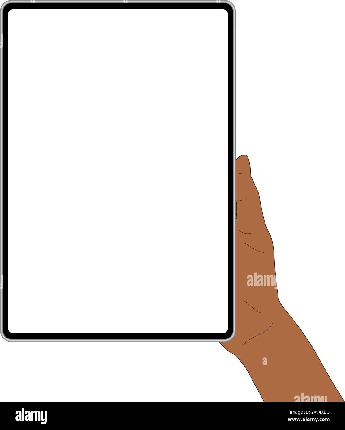 Human hand showing tablet Stock Vector Images - Alamy