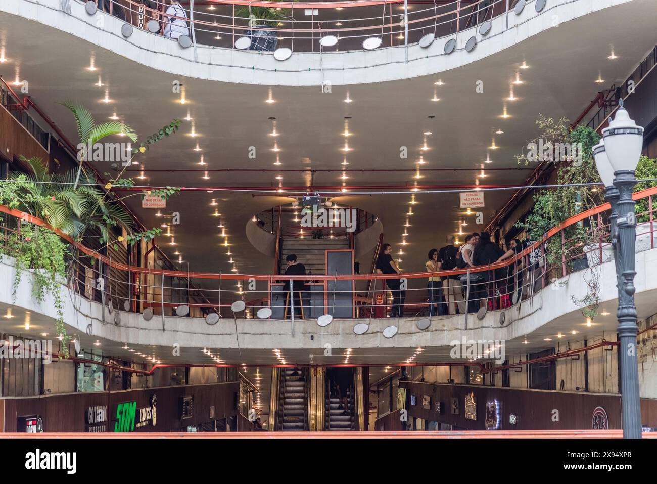 Galeria do Rock, a modern retail complex featuring rock NS hip hop music stores and fashions ...