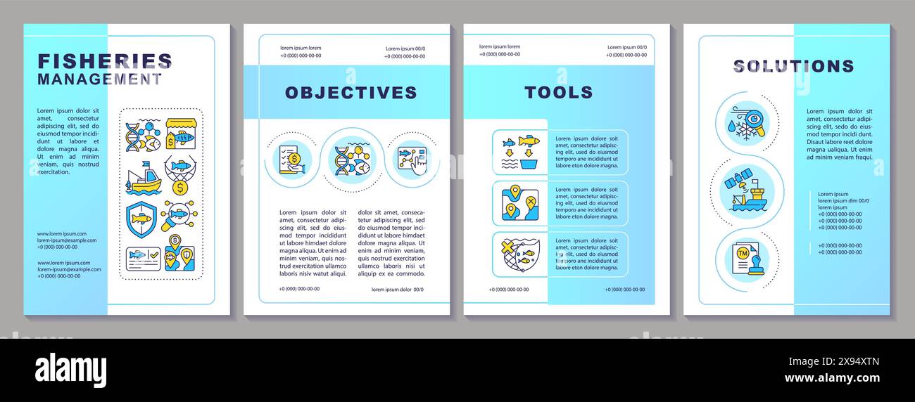Fisheries management brochure template Stock Vector Image & Art - Alamy