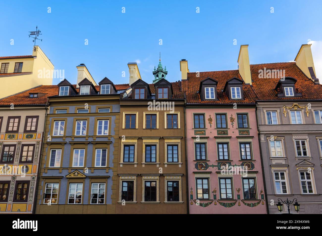 Traditional low rise roof tiled burghers houses hi-res stock ...