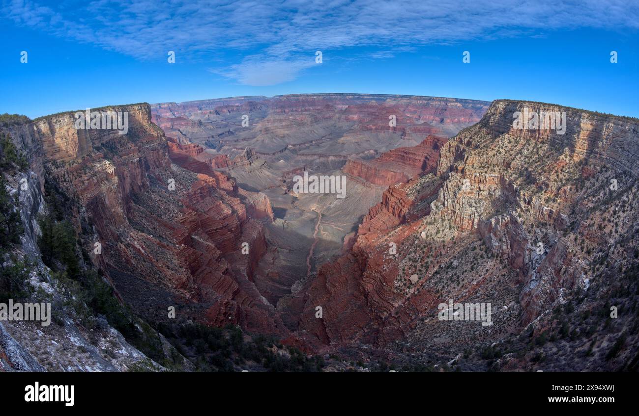 Monument Creek with Mohave Point on right and Pima Point on the left in ...