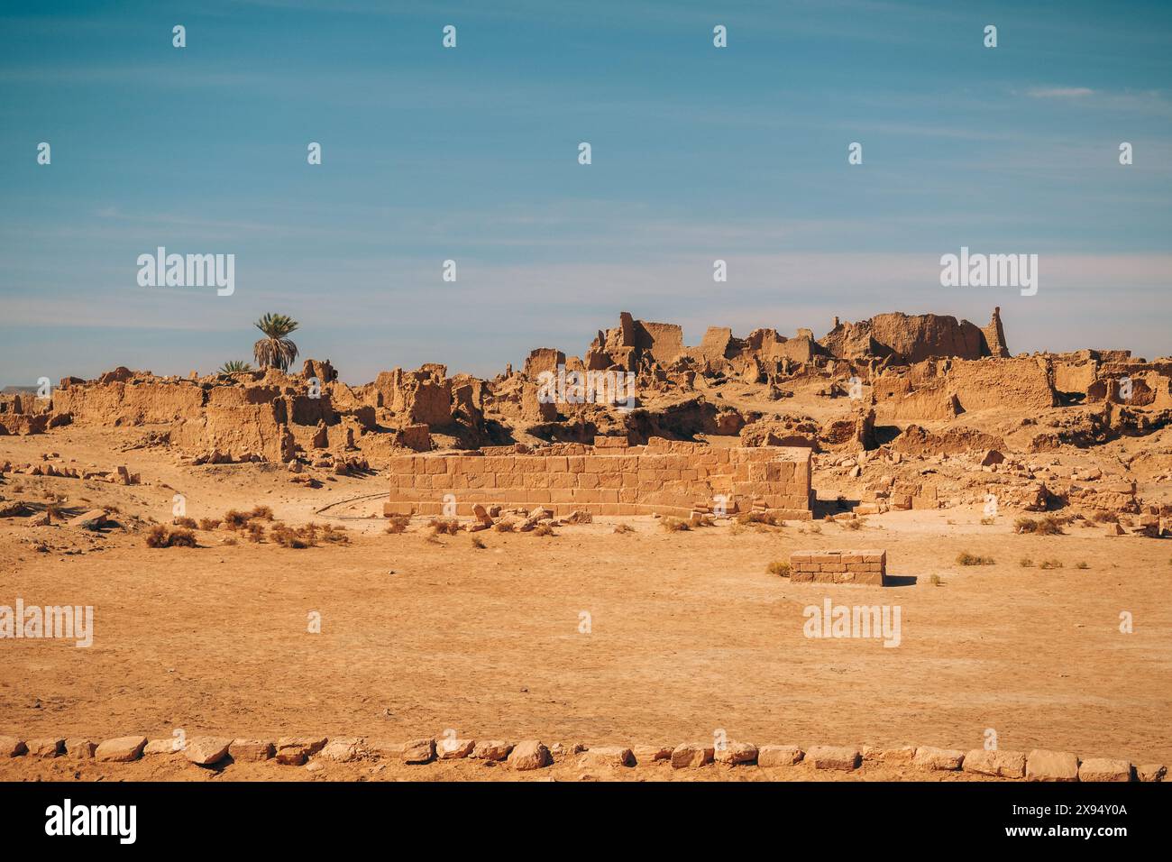 Ruins of the ancient village of Germa, capital of the Garamantes empire ...