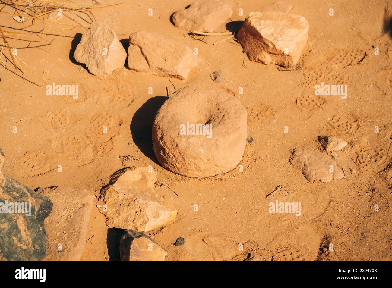 Ruins of the ancient village of Germa, capital of the Garamantes empire ...
