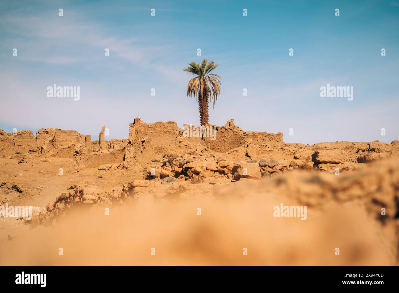 Ruins of the ancient village of Germa, capital of the Garamantes empire ...