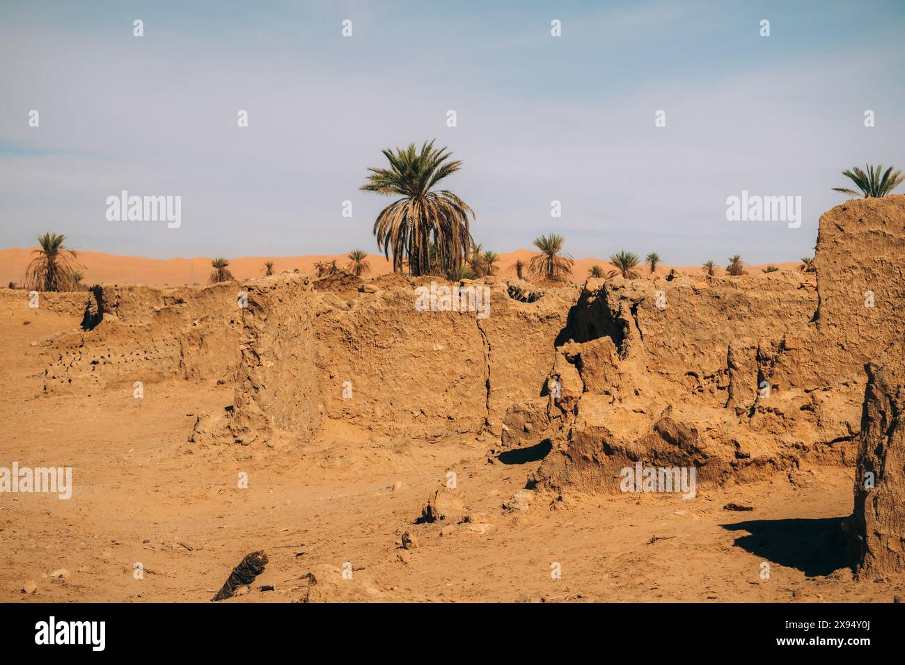 Ruins of the ancient village of Germa, capital of the Garamantes empire ...