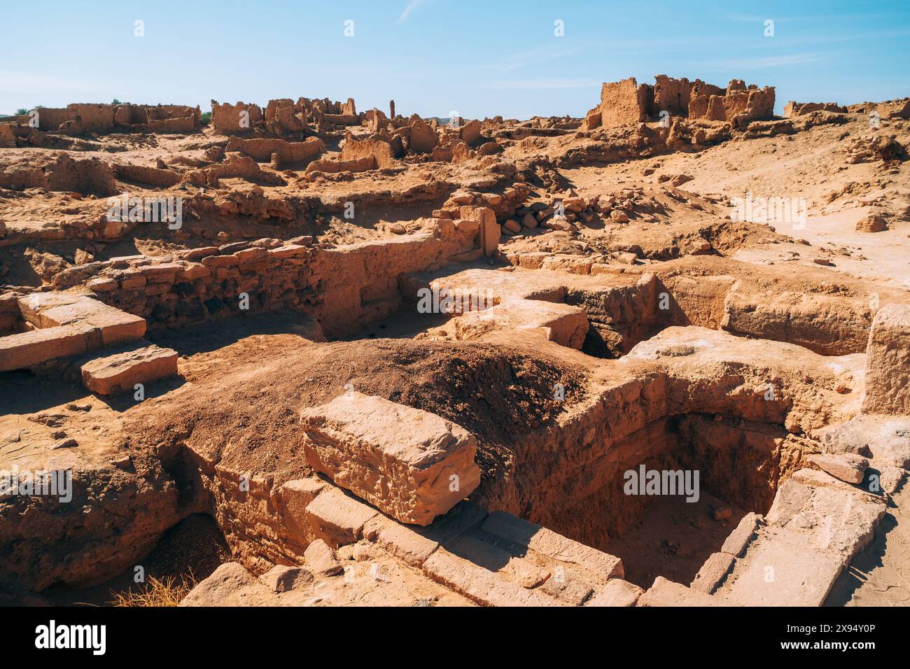 Ruins of the ancient village of Germa, capital of the Garamantes empire ...