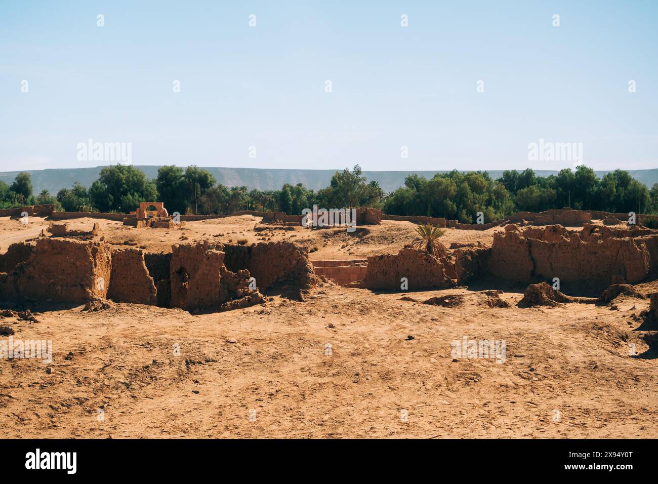 Ruins of the ancient village of Germa, capital of the Garamantes empire ...