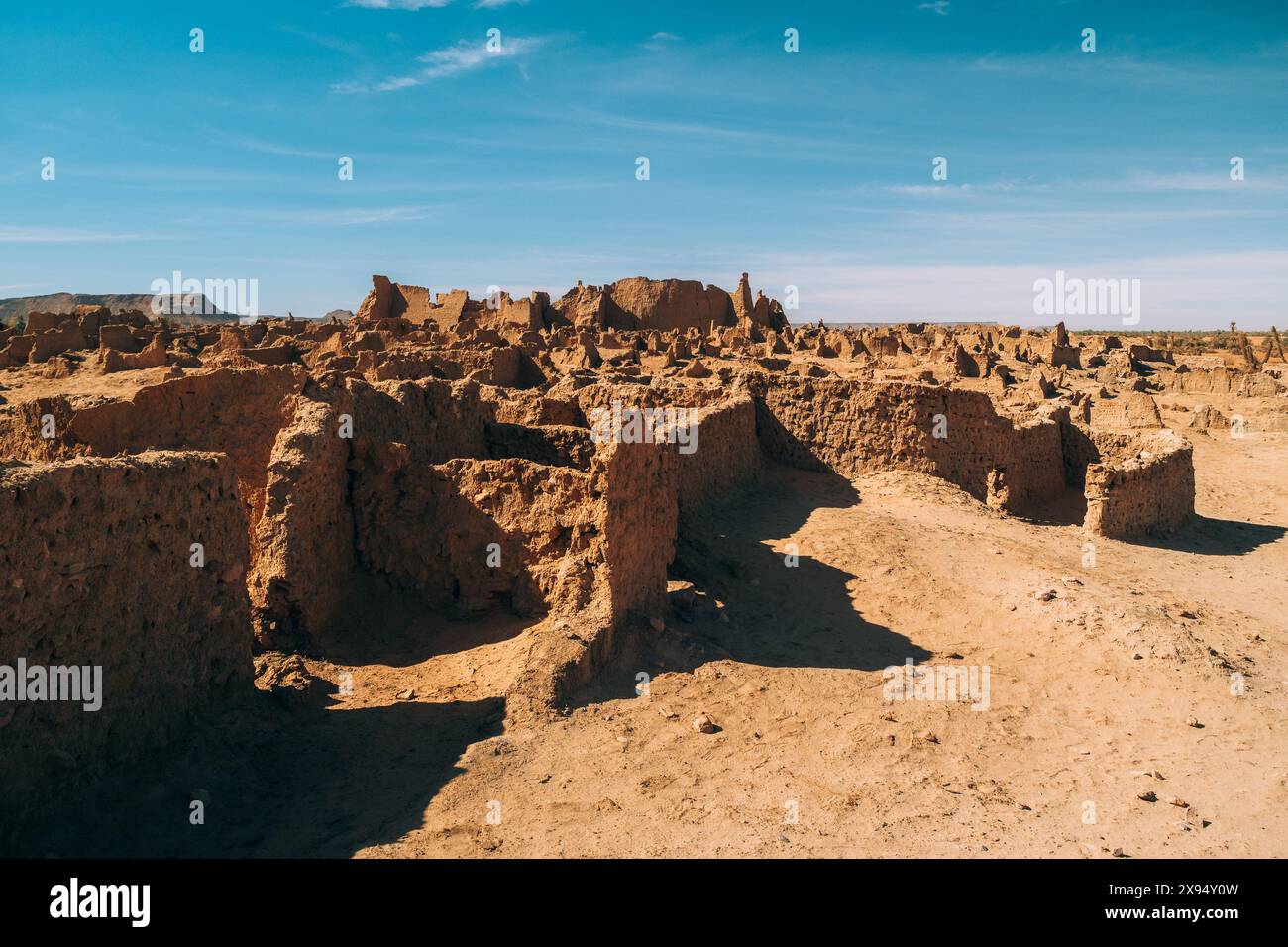 Ruins of the ancient village of Germa, capital of the Garamantes empire ...