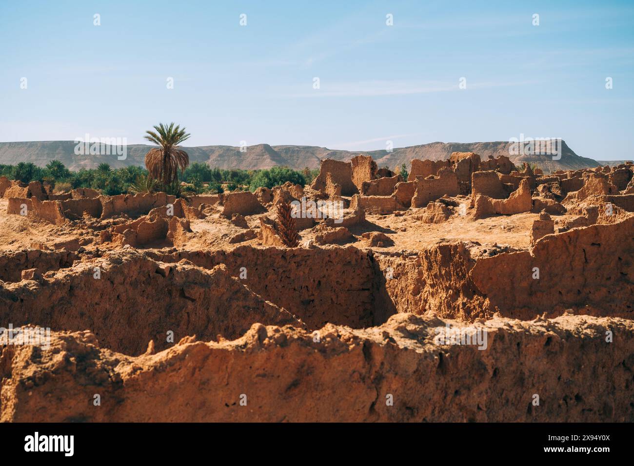 Ruins of the ancient village of Germa, capital of the Garamantes empire ...