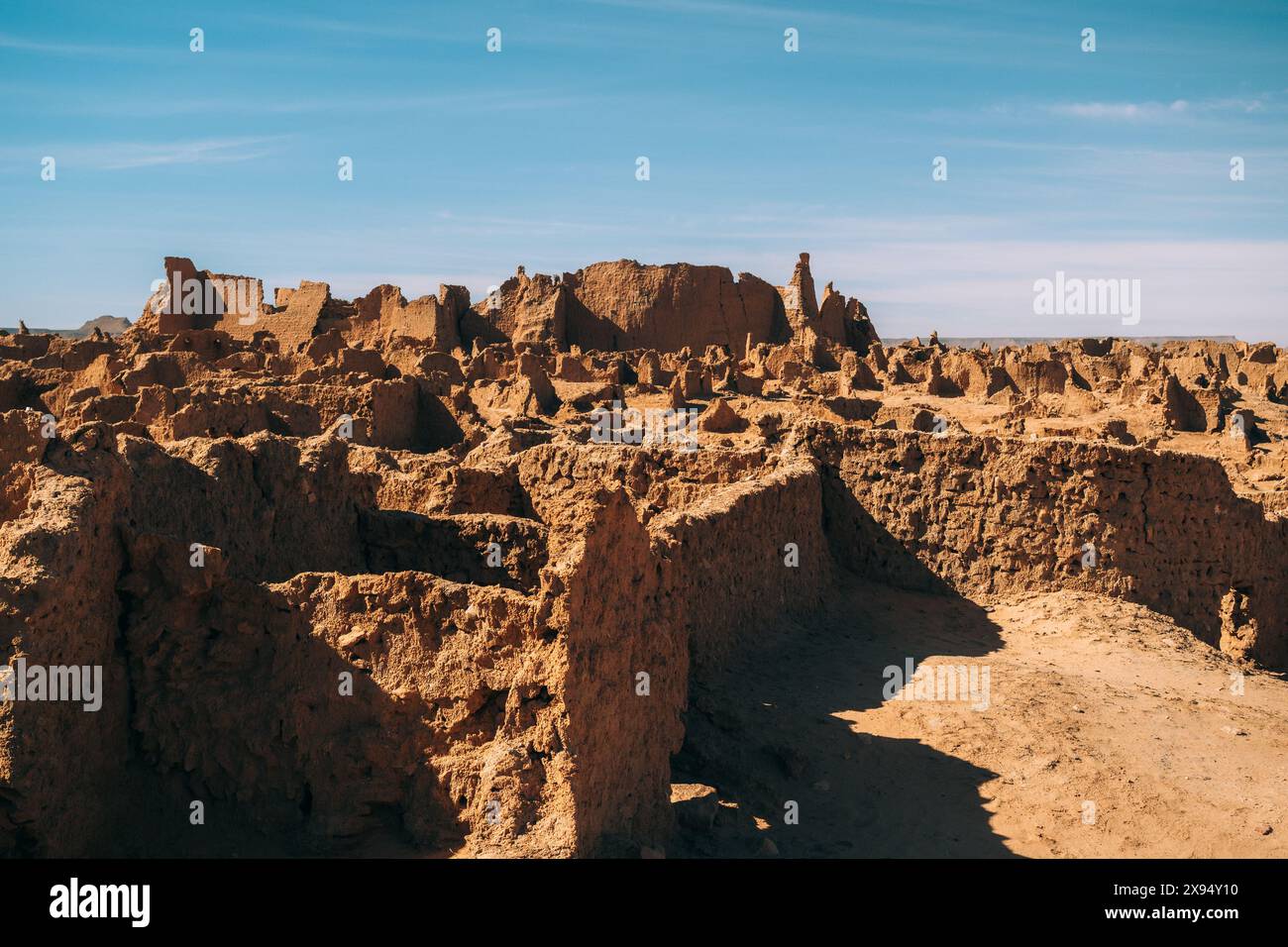 Ruins of the ancient village of Germa, capital of the Garamantes empire ...