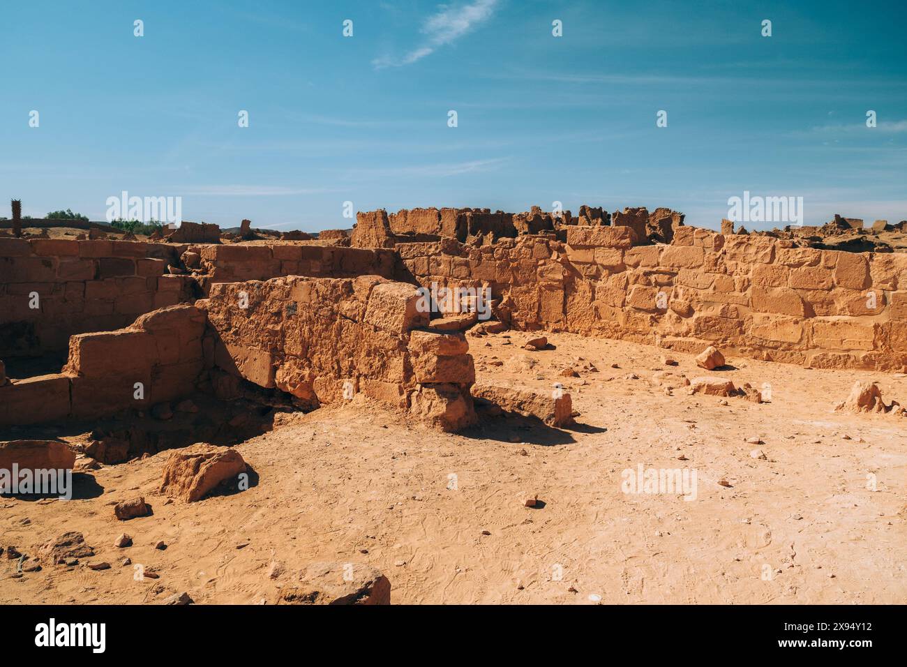 Ruins of the ancient village of Germa, capital of the Garamantes empire ...