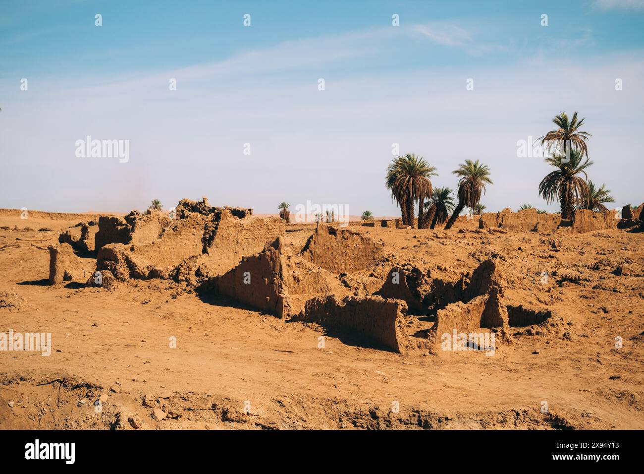 Ruins of the ancient village of Germa, capital of the Garamantes empire ...