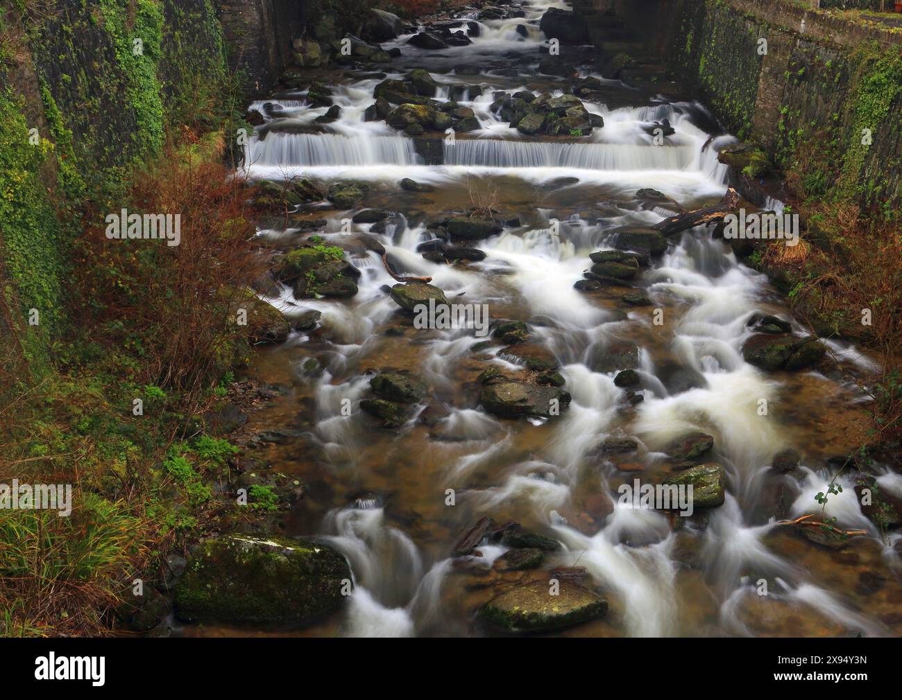 West Lyn River, Glen Lyn Gorge, Lynmouth, North Devon, England, United Kingdom, Europe Stock ...