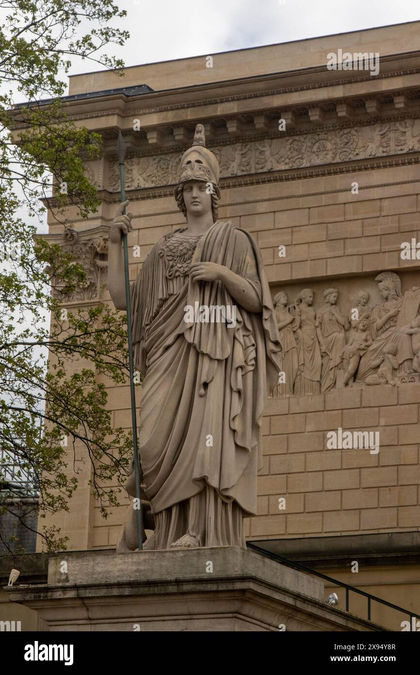 Paris, France, Apirl 20th 2024:- A view of tje French National Assembly ...