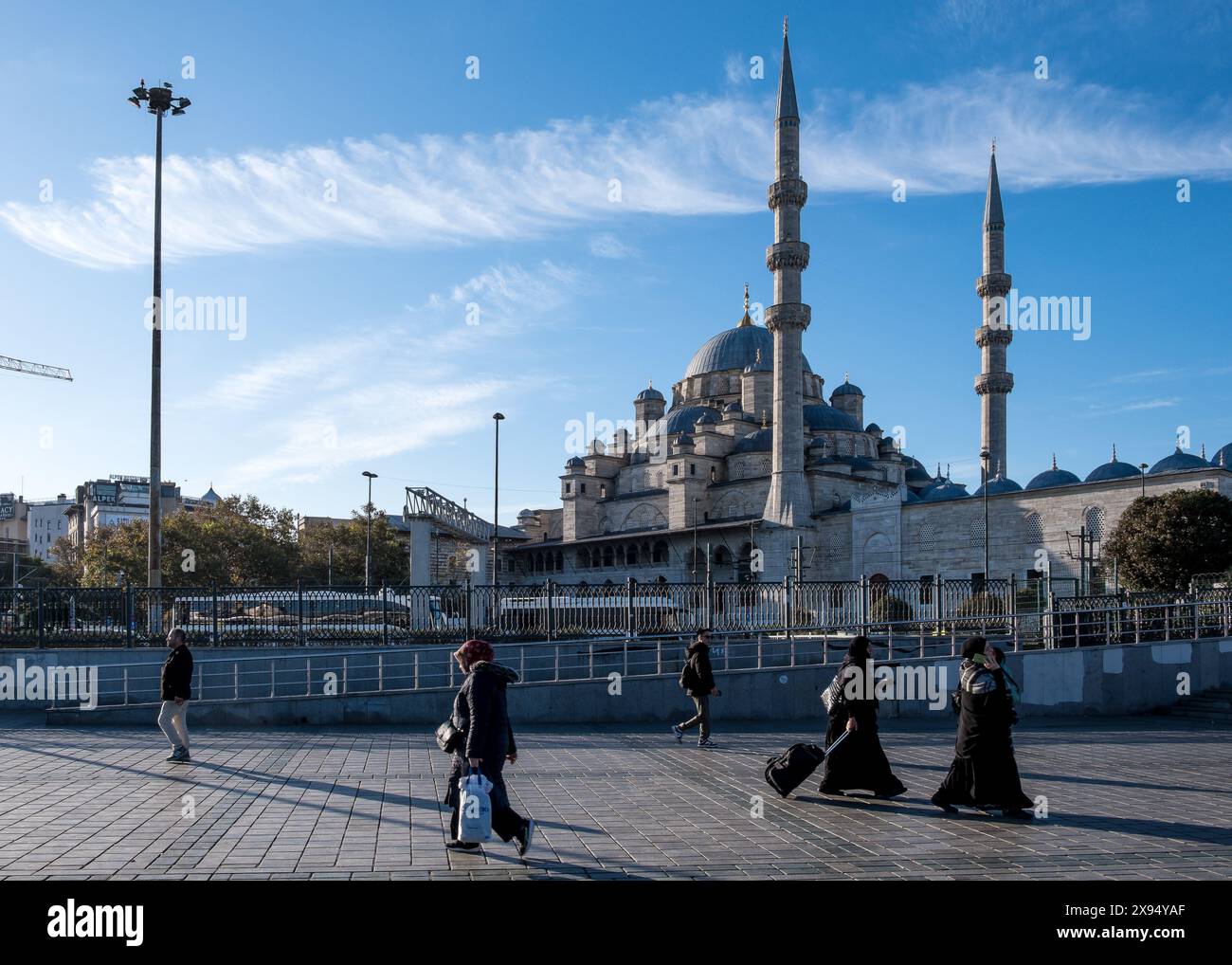 View of the New Mosque (Yeni Cami), an Ottoman imperial mosque in the ...