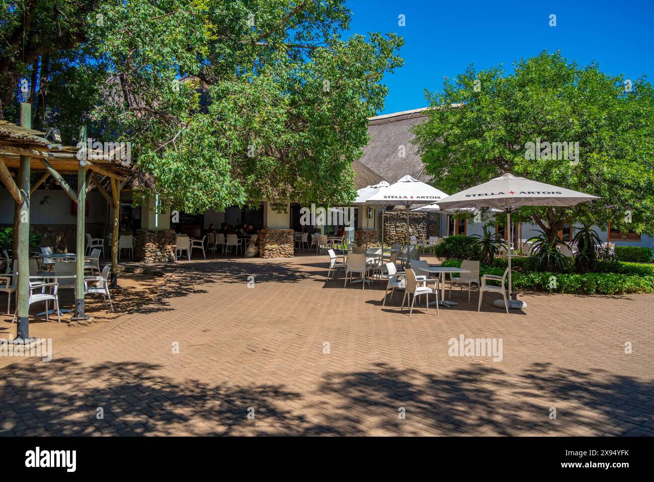 View of Park Cafe and Restaurant in Kruger National Park, South Africa ...