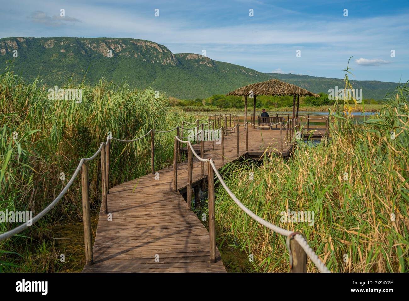 View of Jet lake and Ubombo Mountain from Ghost Mountain Inn, Mkuze ...
