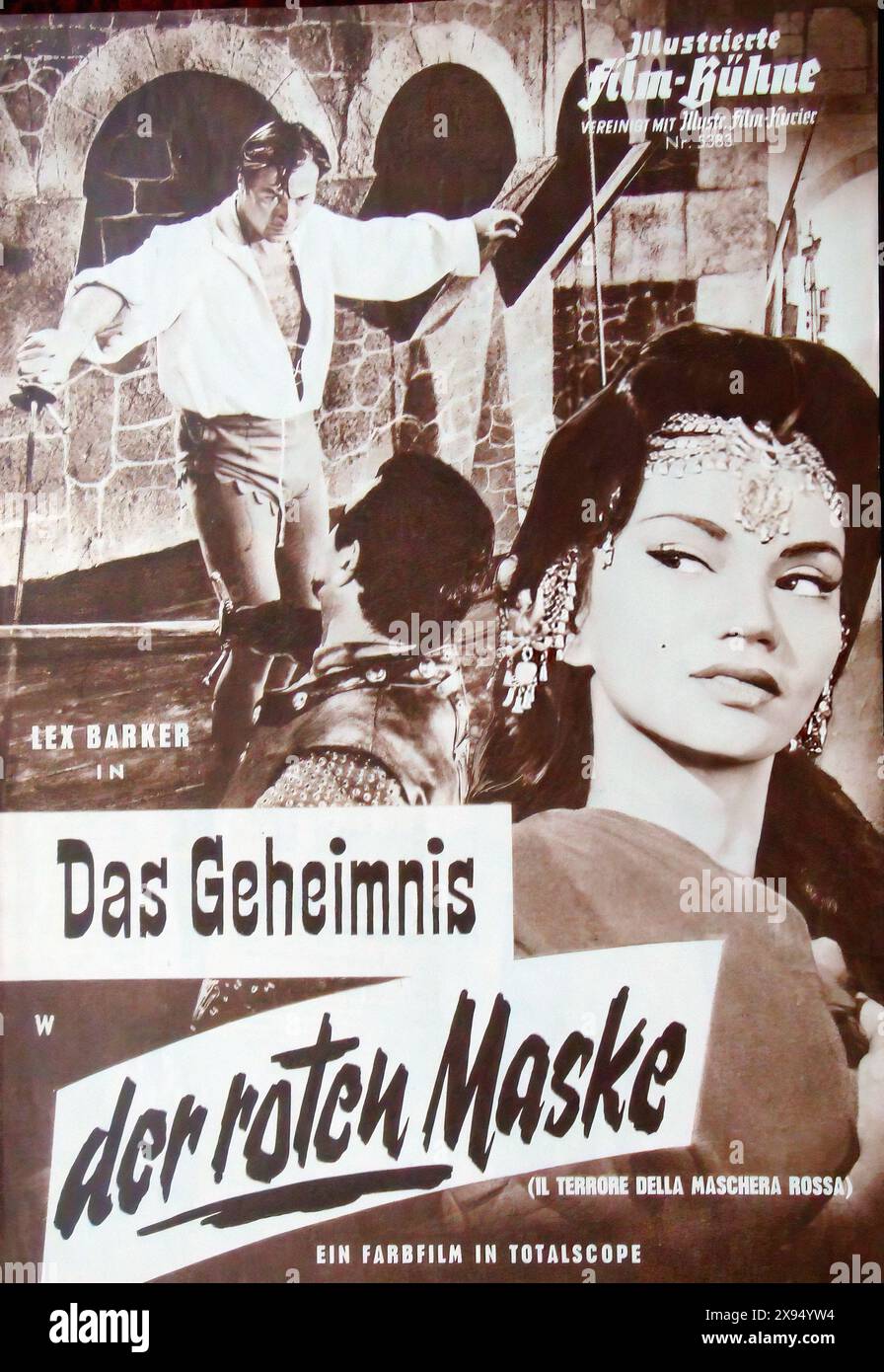 TERROR OF THE RED MASK 003 - Vintage German Movie Poster Stock Photo ...