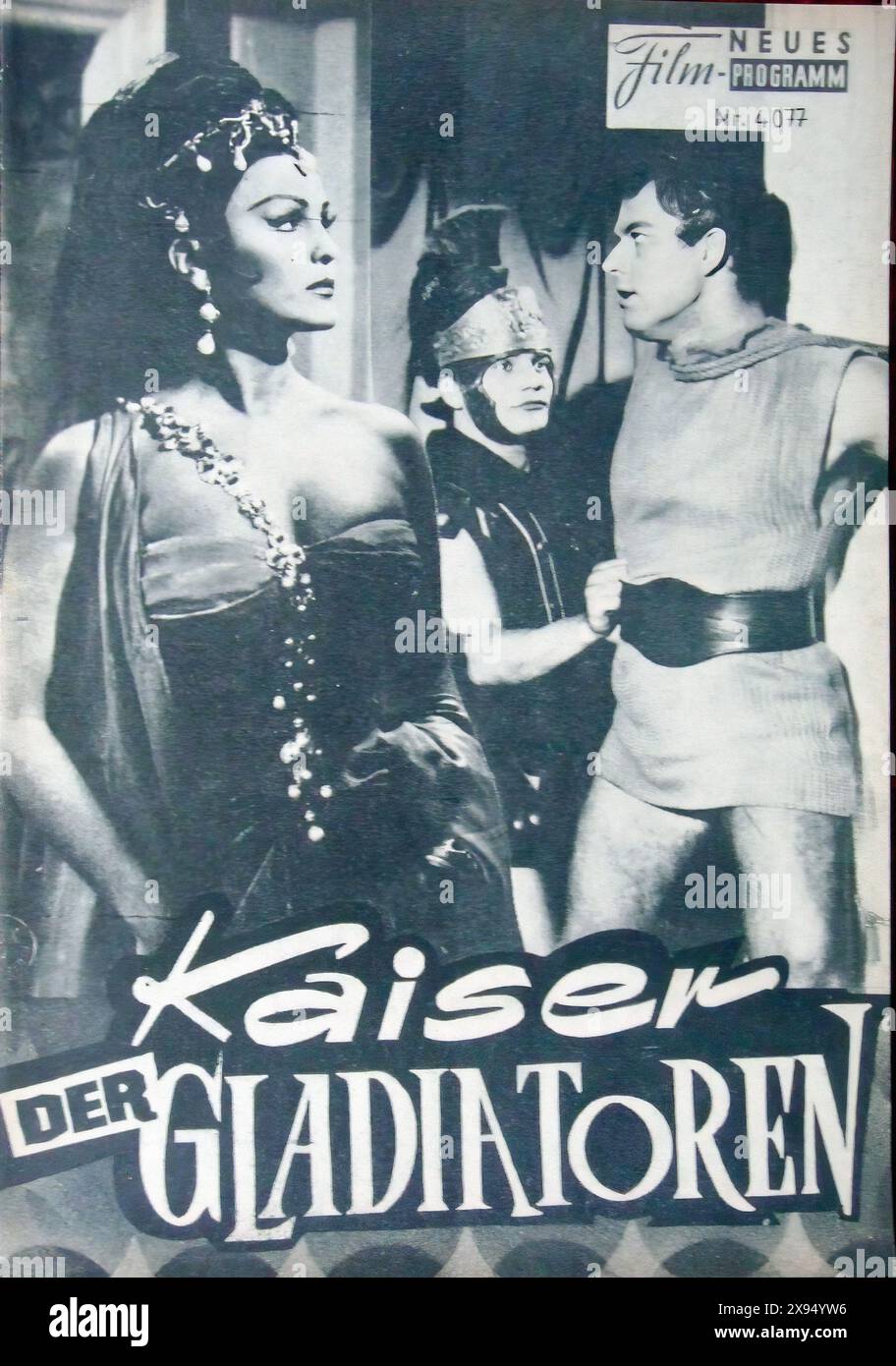 TWO GLADIATORS - Vintage German Movie Poster Stock Photo - Alamy