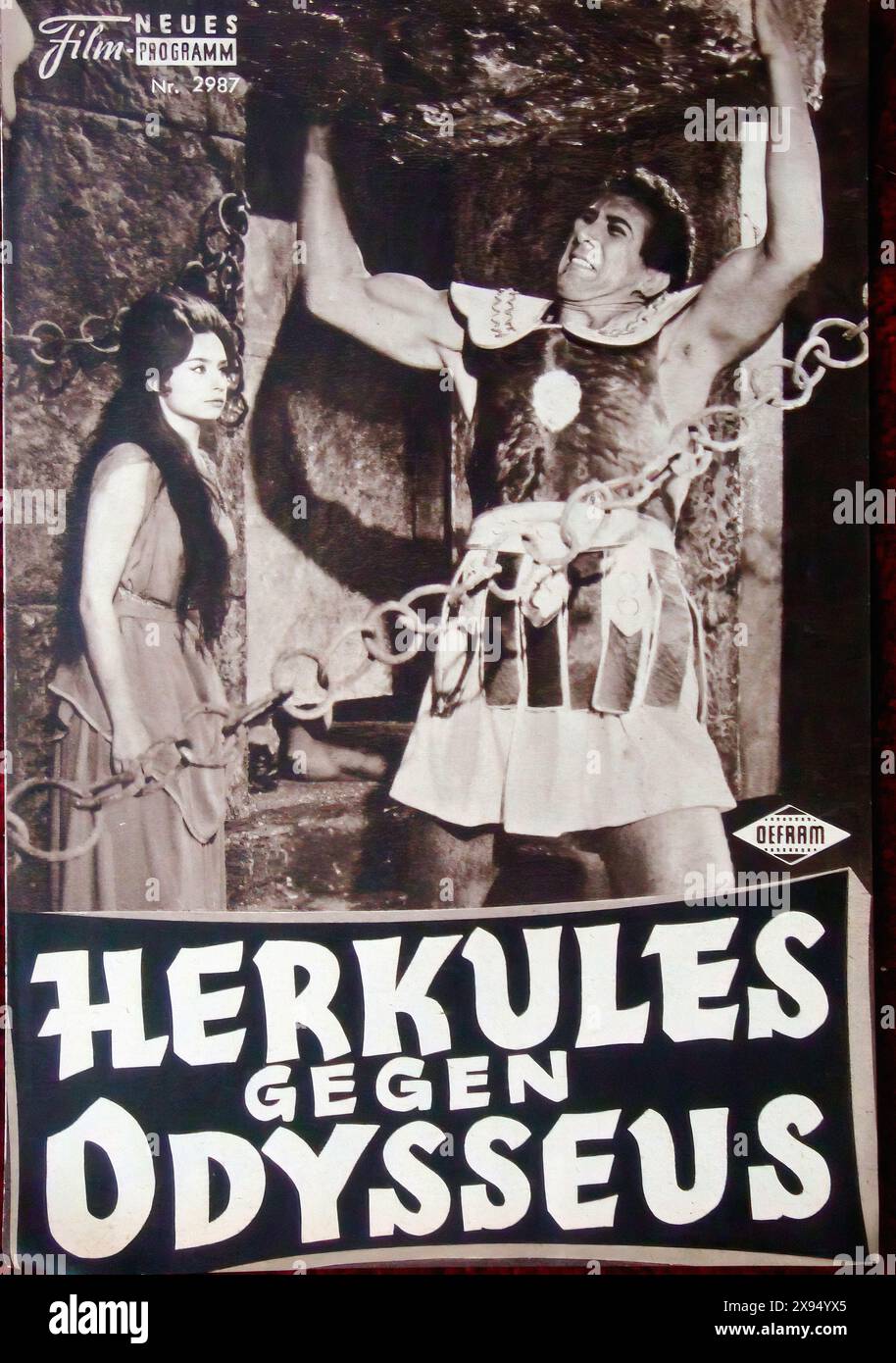 ULYSSES AGAINST THE SON OF HERCULES 008 - Vintage German Movie Poster Stock Photo - Alamy