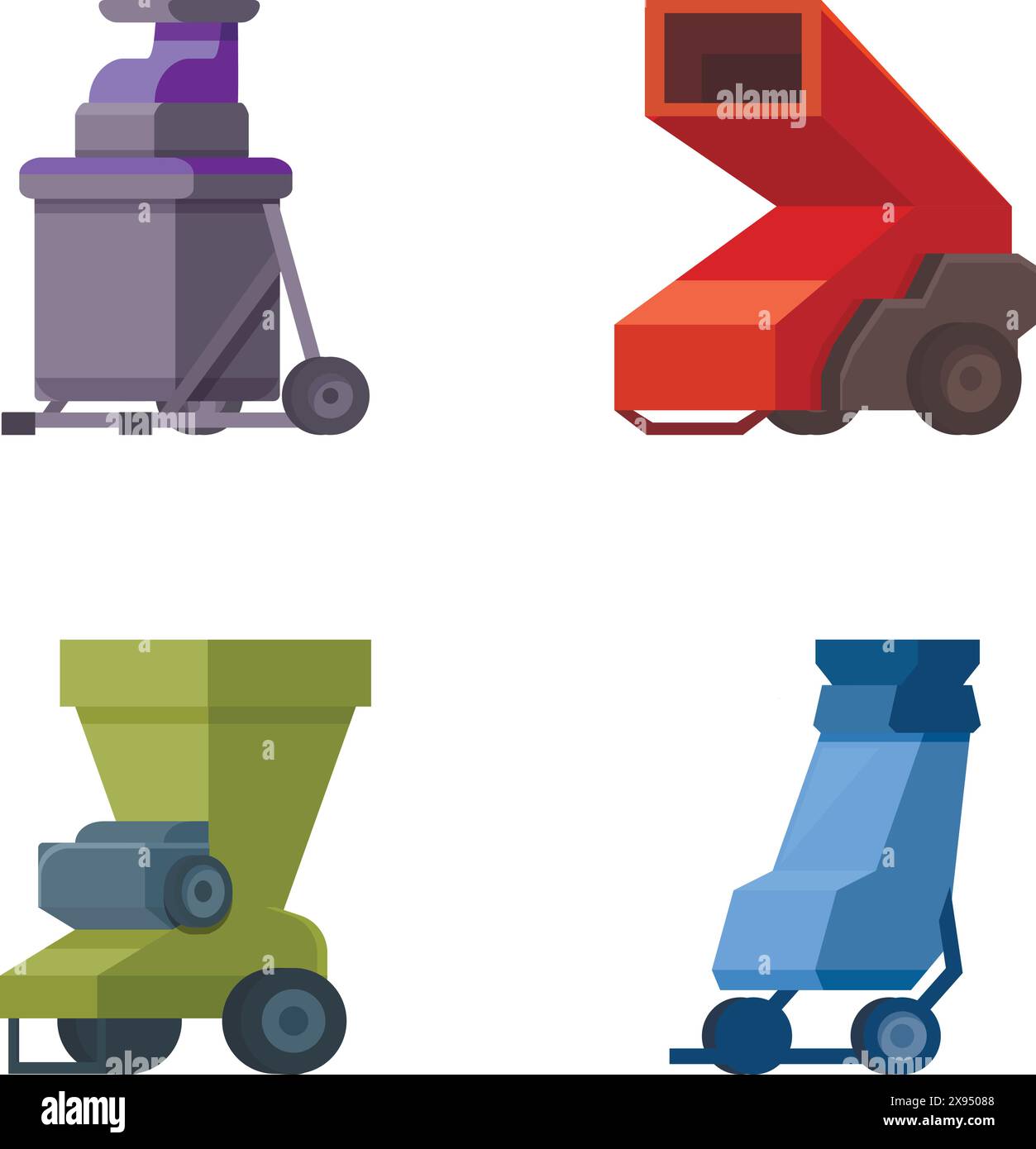 Collection of colorful, vector cartoon icons representing various ...