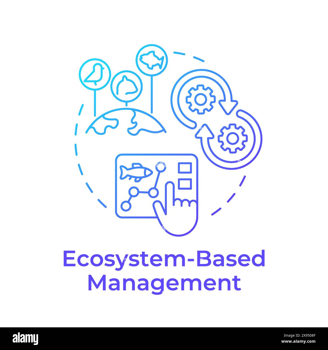 Ecosystem-based management blue gradient concept icon Stock Vector ... Ecosystem-based management blue gradient concept icon Stock Vector ...