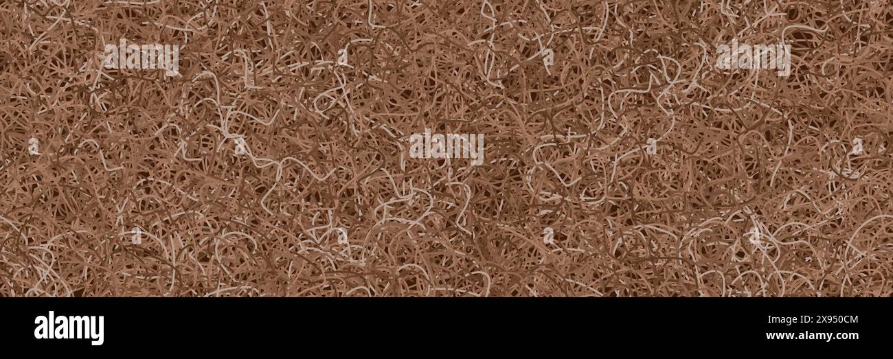 Brown coconut mattress surface. Seamless pattern with pressed tangled ...