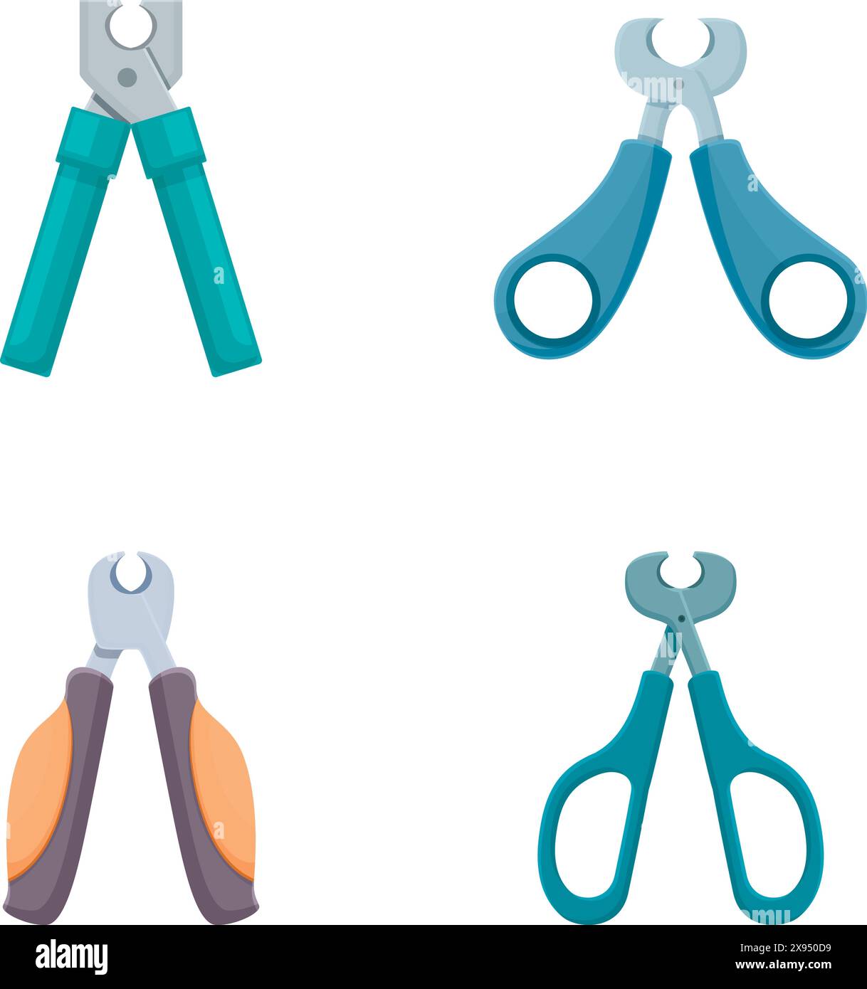 Vector illustration collection of four different designs of wire ...