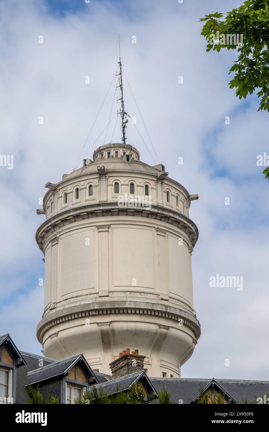 Paris, France, Apirl 20th 2024:- A view of a water tower in the ...