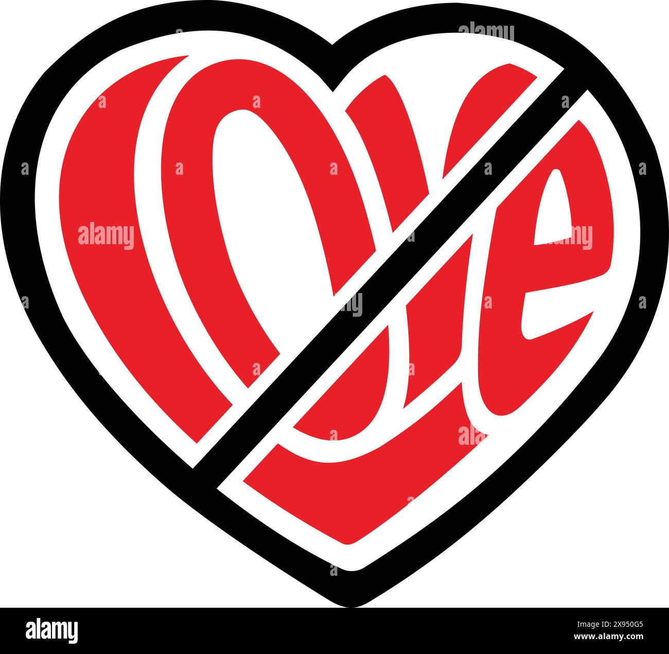 No Love Sign. Vector and Illustration Stock Vector Image & Art - Alamy
