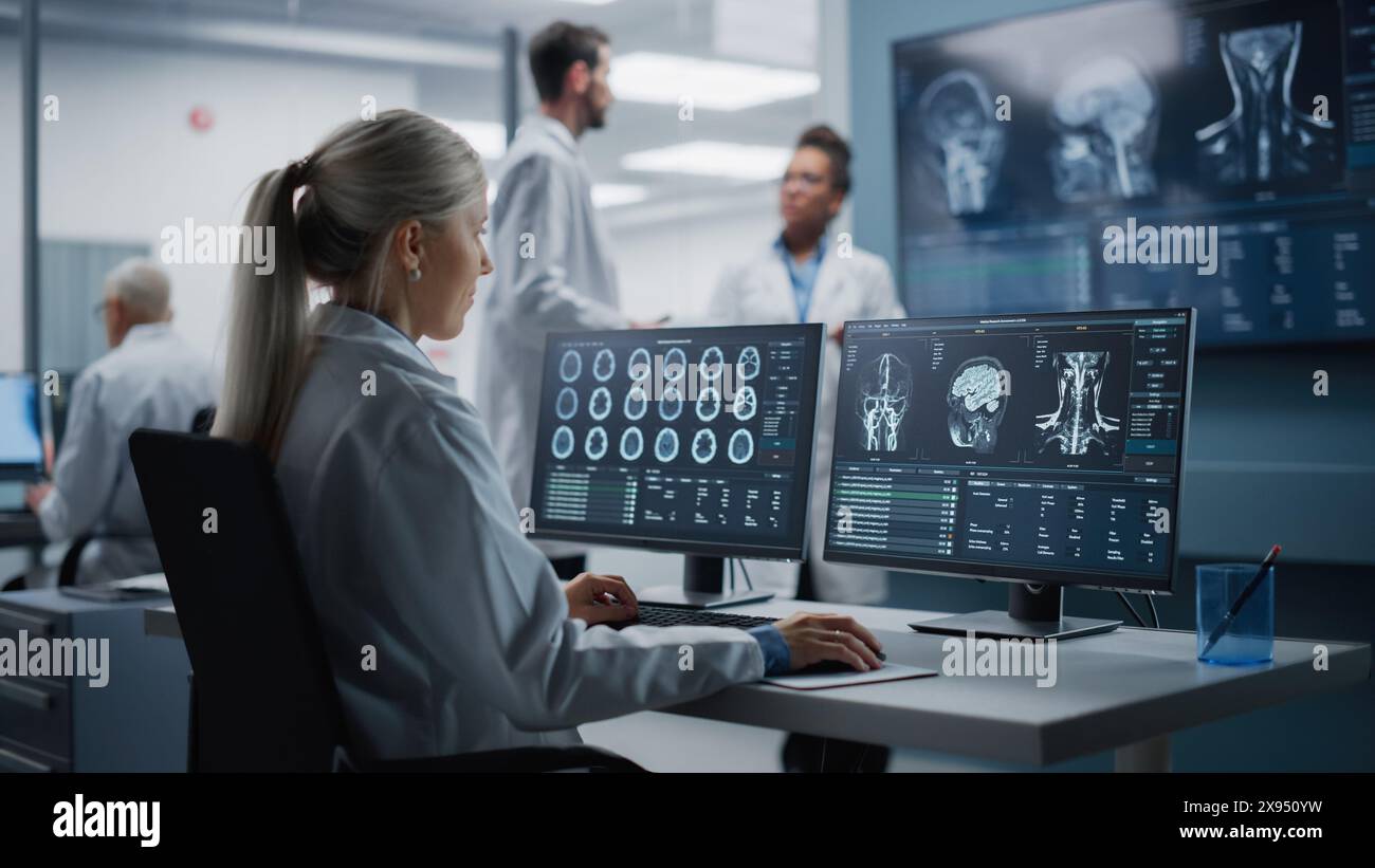 Medical Hospital Health Care Lab: Portrait of Female Medical Scientist ...