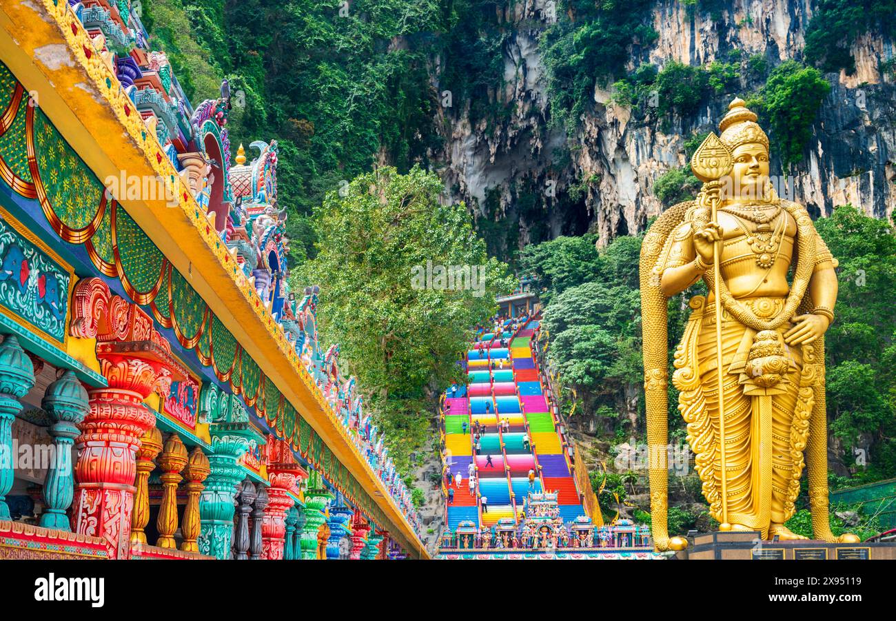 Within the mountainous Kuala Lumpur city outskirts.Limestone caves at ...