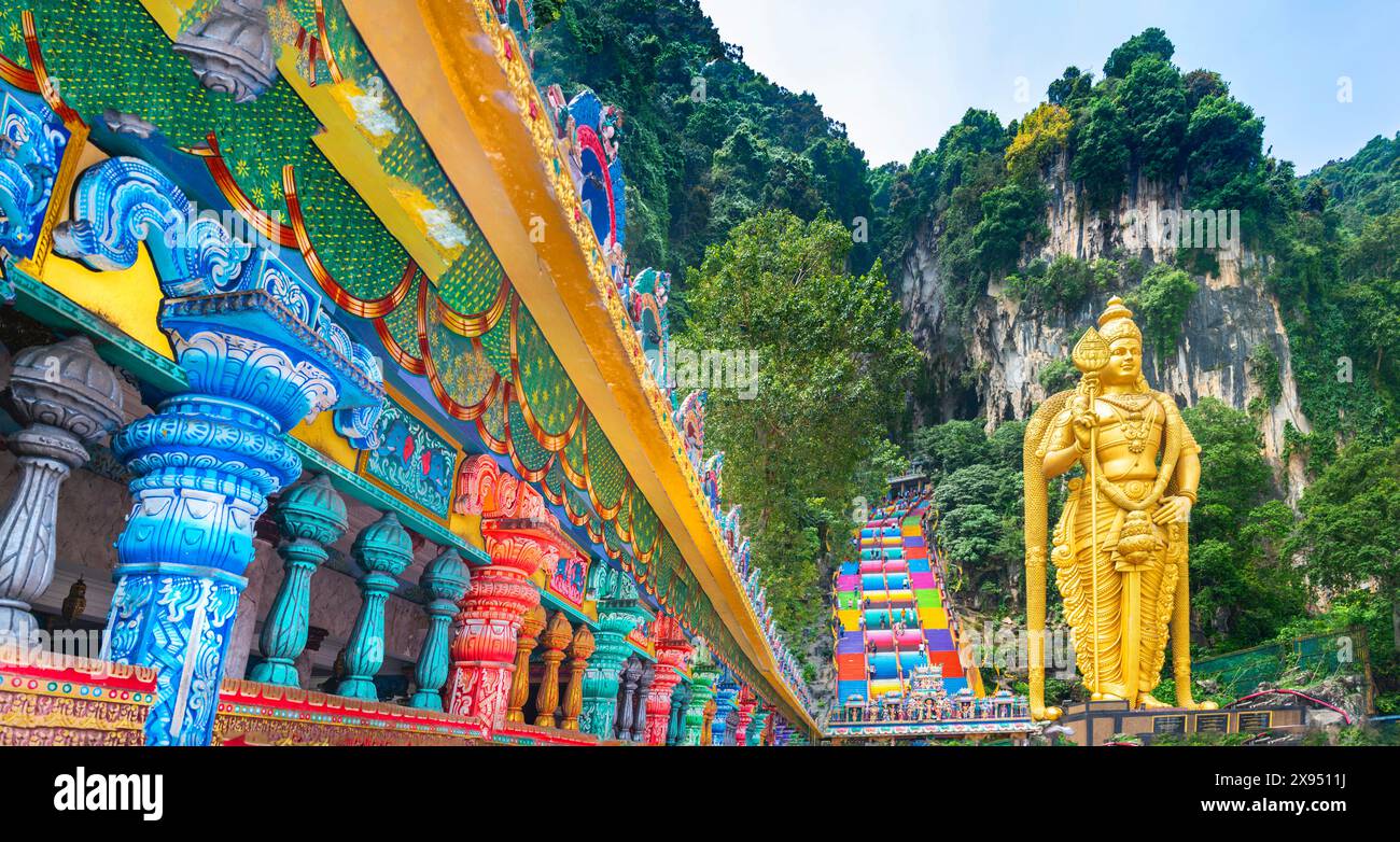 Within the mountainous Kuala Lumpur city outskirts.Limestone caves at ...