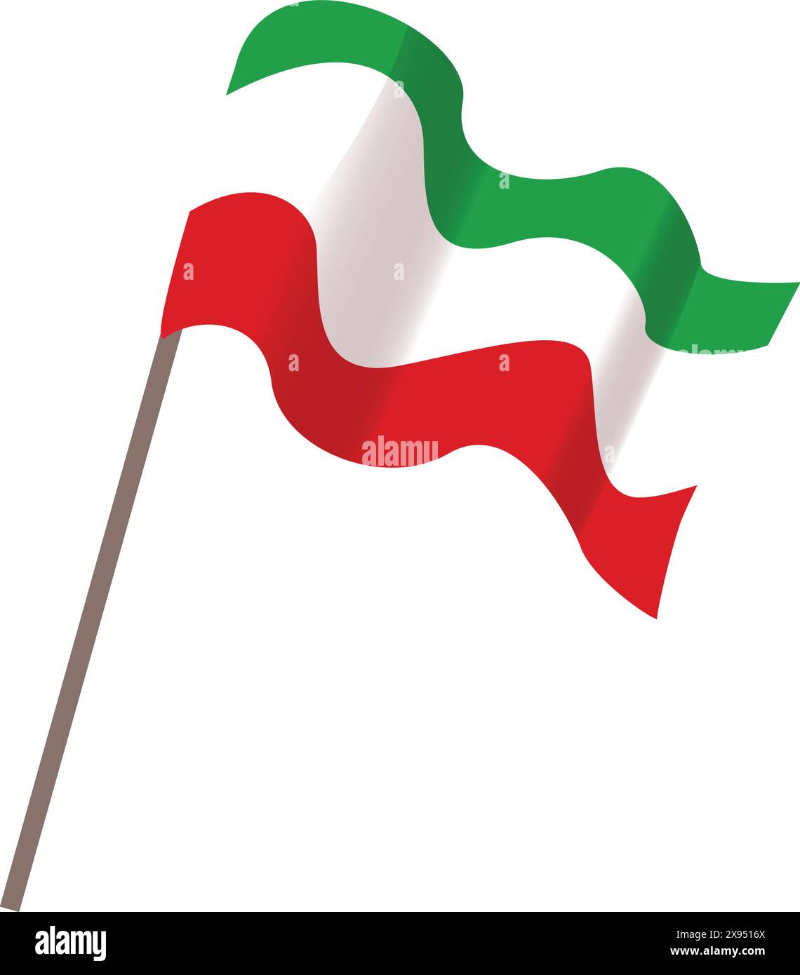 Proudly waving italian tricolor flag illustration symbolizing patriotism and national pride ...