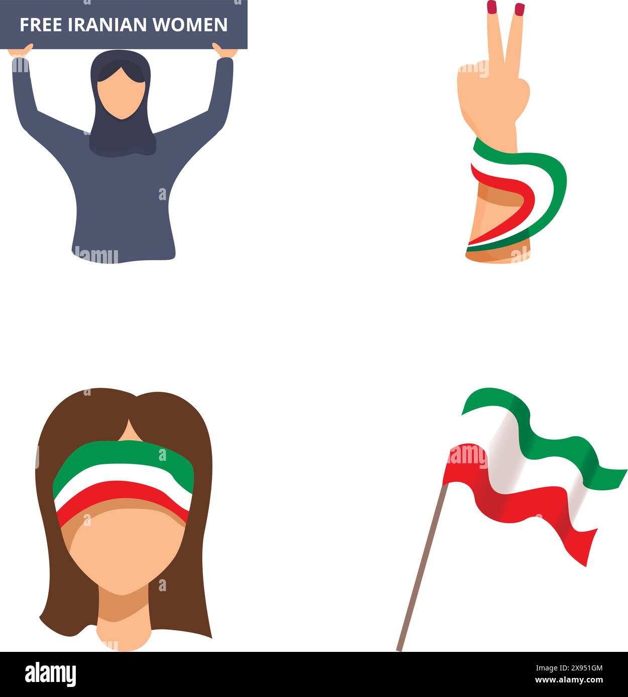 Solidarity with iranian women Stock Vector Images - Alamy