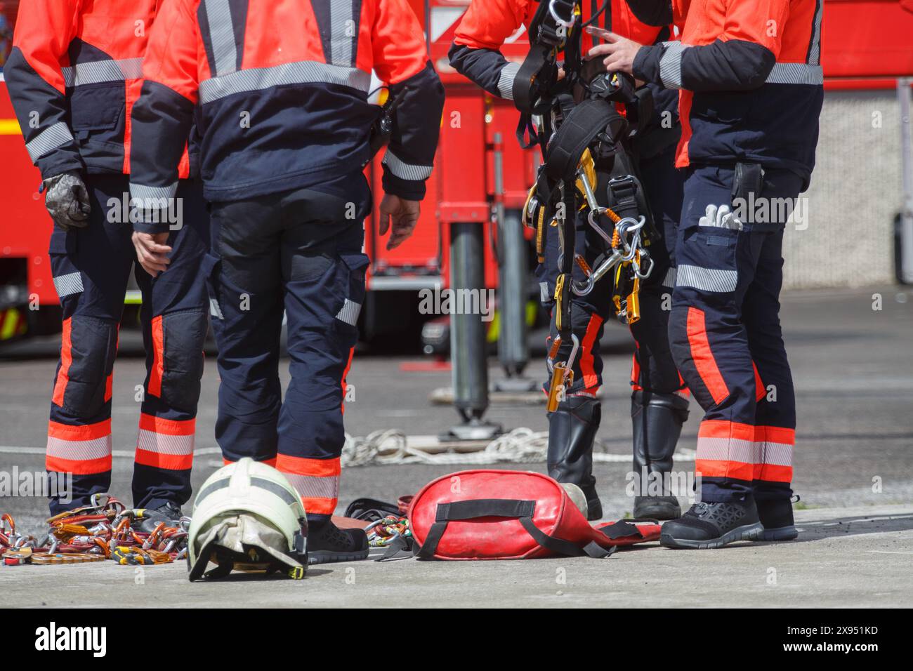 firefighters preparing for a rescue operation Stock Photo - Alamy