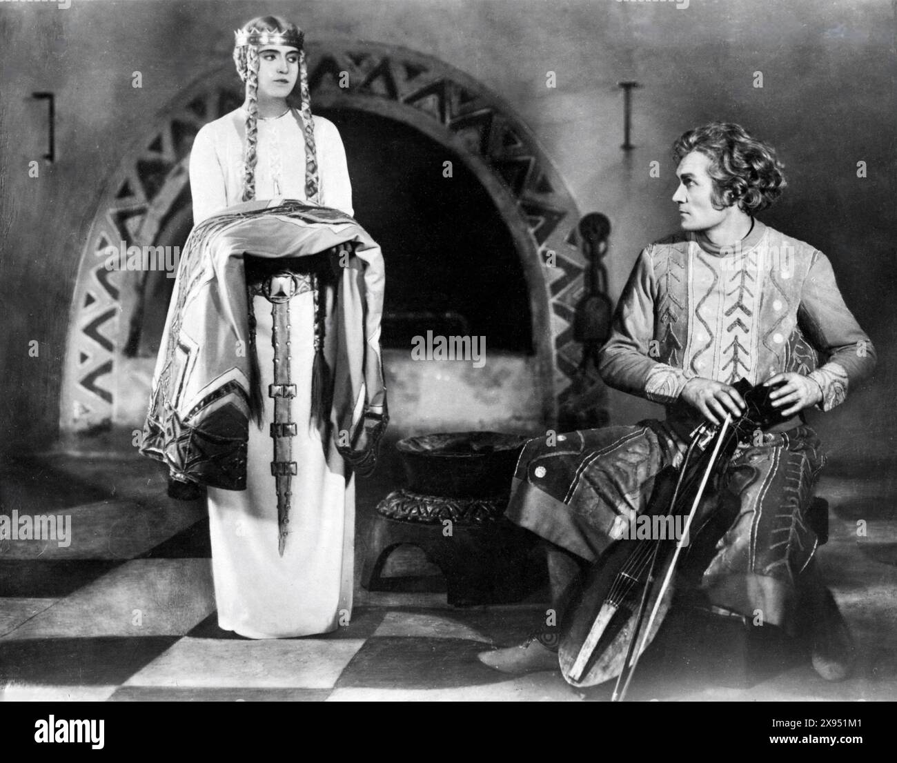 MARGARETE SCHON as Kriemhild and BERNHARD GOETZKE as Volker in DIE ...