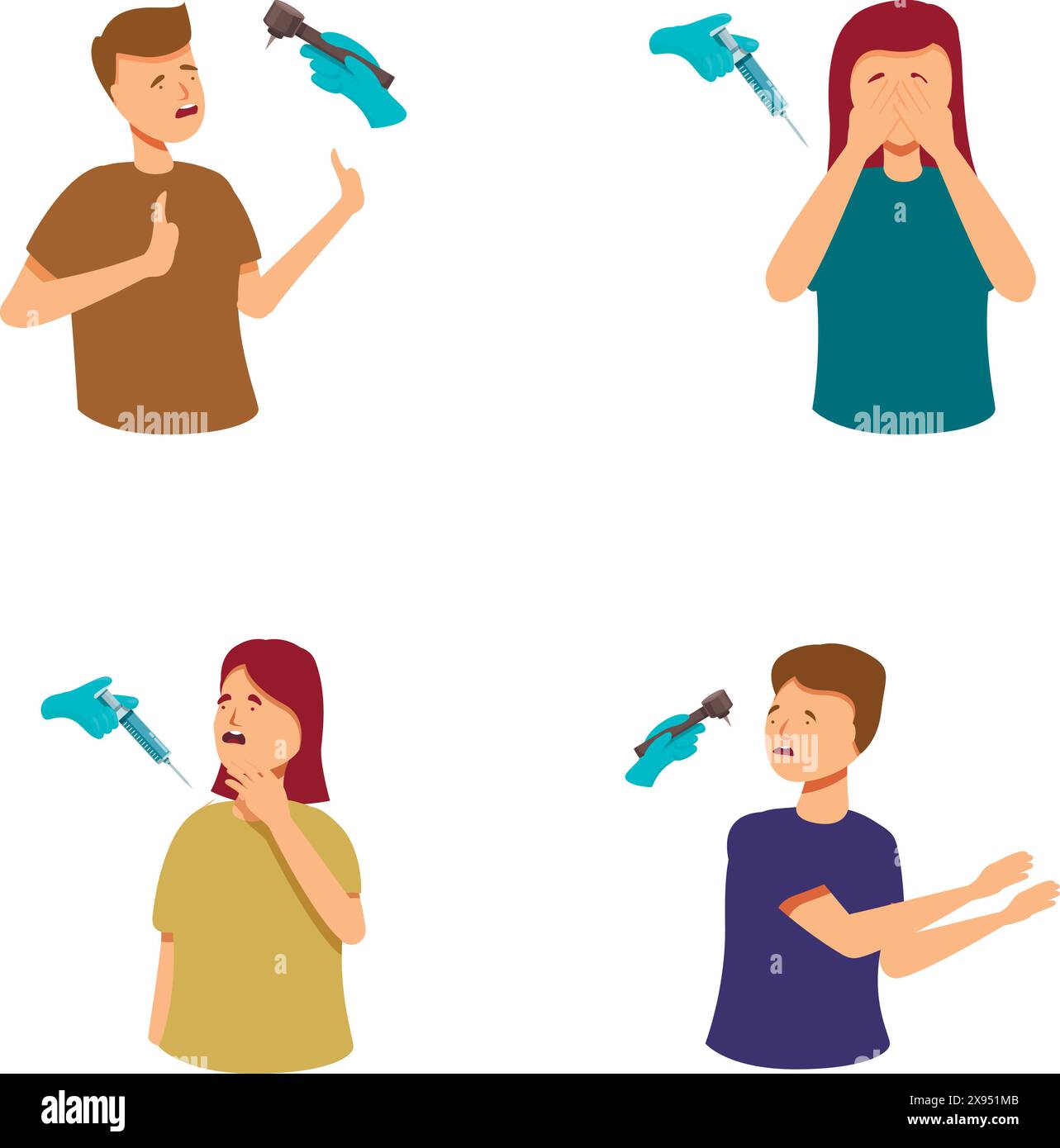 Illustration series depicting various people's reactions to being ...