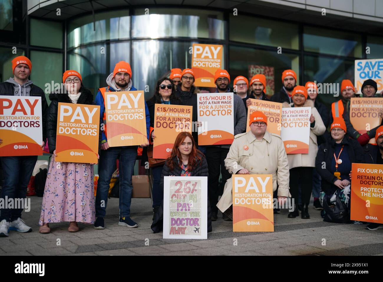 File photo dated 26/2/2024 of junior doctors on the picket line outside ...