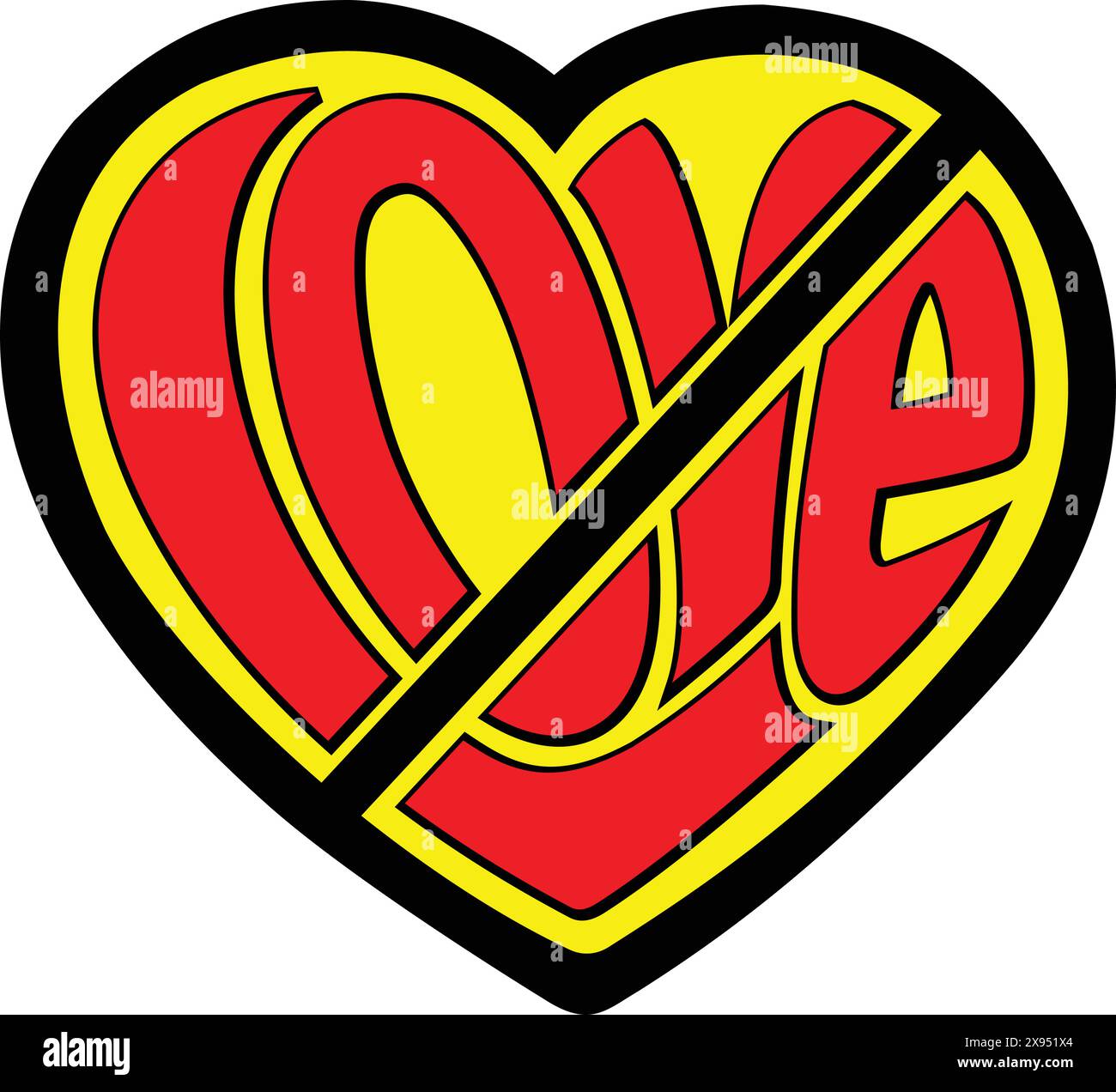 No Love Sign. Vector and Illustration Stock Vector Image & Art - Alamy