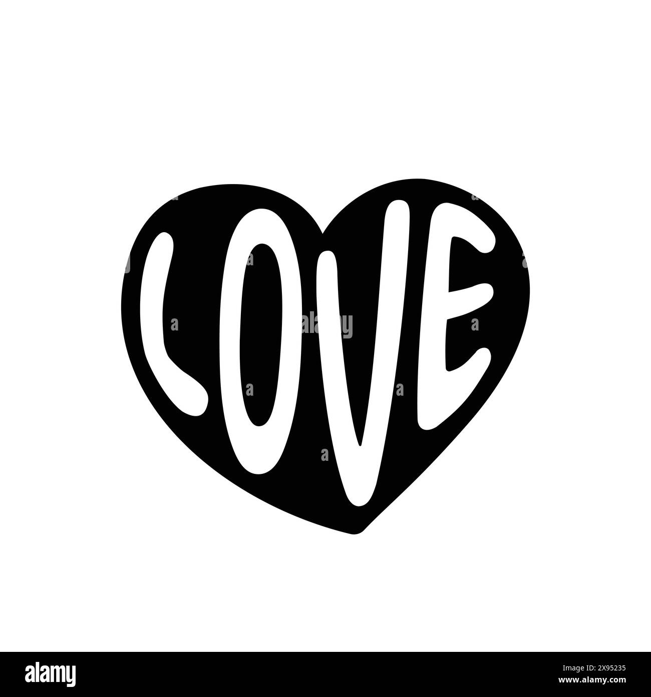 Vector valentine heart sign Black and White Stock Photos & Images - Alamy