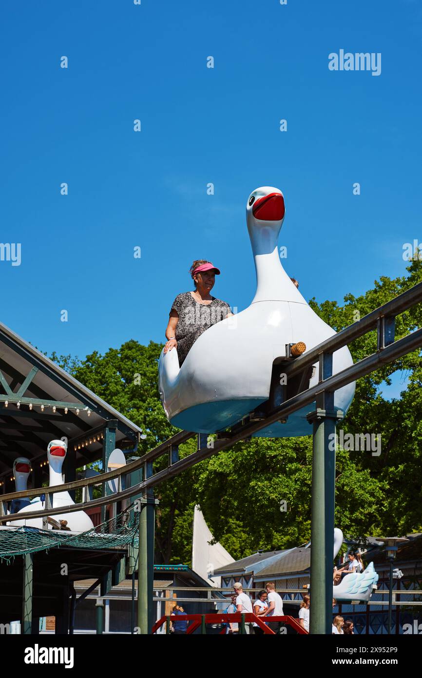 Svanebanen (The Swan Railway) at Dyrehavsbakken (Bakken) Amusement Park ...