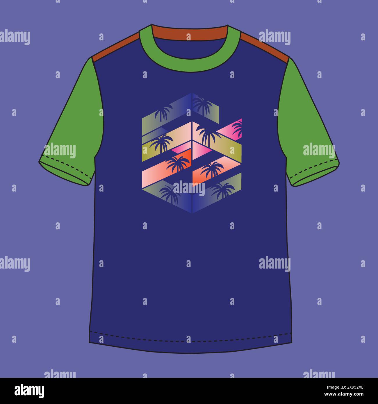Nice t shirt and vintage tree with angle gradient art design concept ...