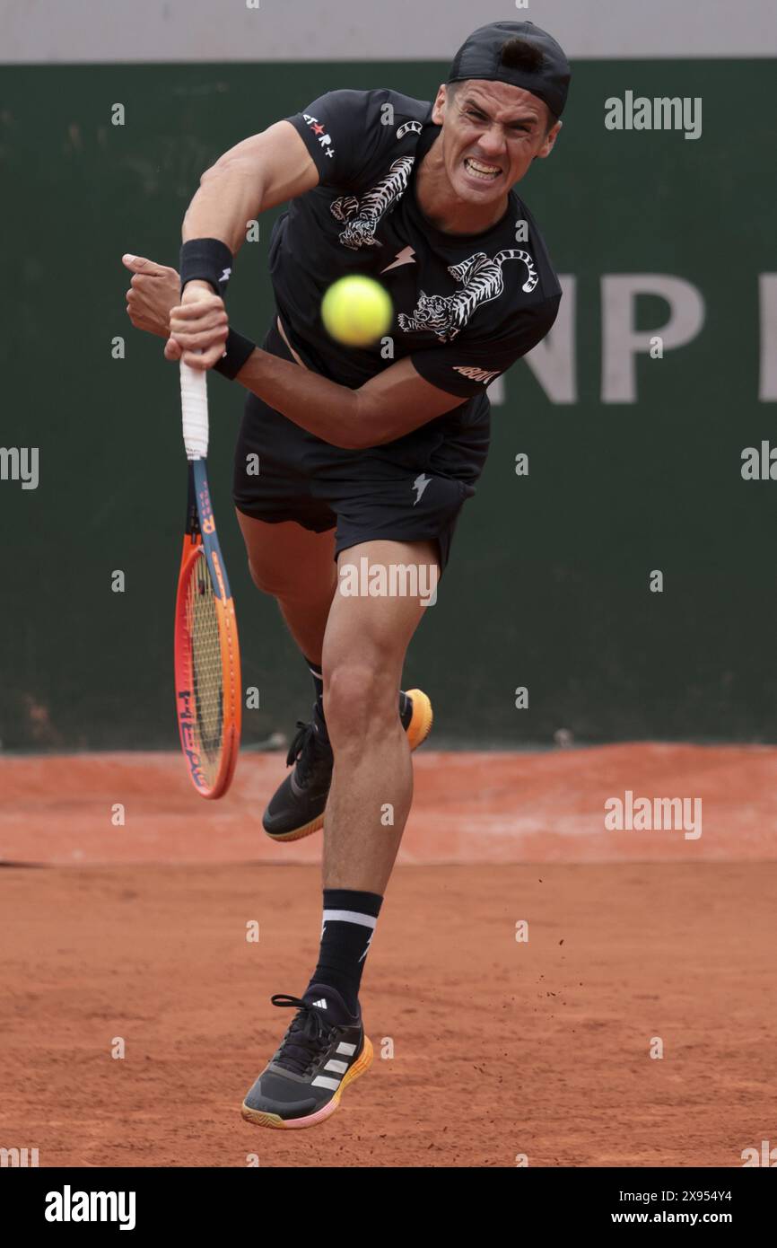 Federico Coria of Argentina during day 3 of 2024 French Open, Roland ...