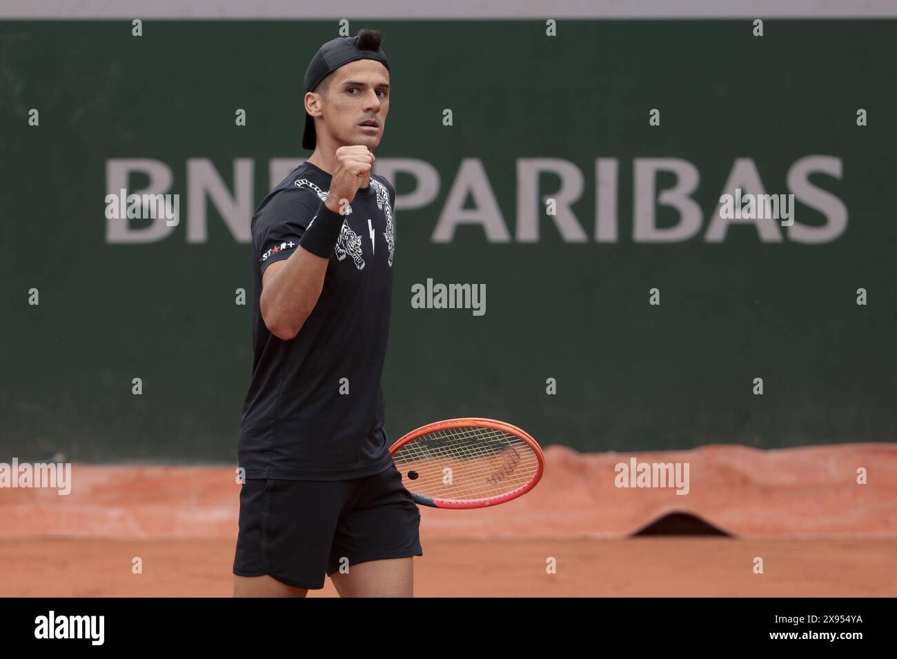Federico Coria of Argentina during day 3 of 2024 French Open, Roland ...